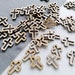 50 Pcs Wooden Crosses Tiny Cross Shape Cutout Laser Cut Small Crosses ...