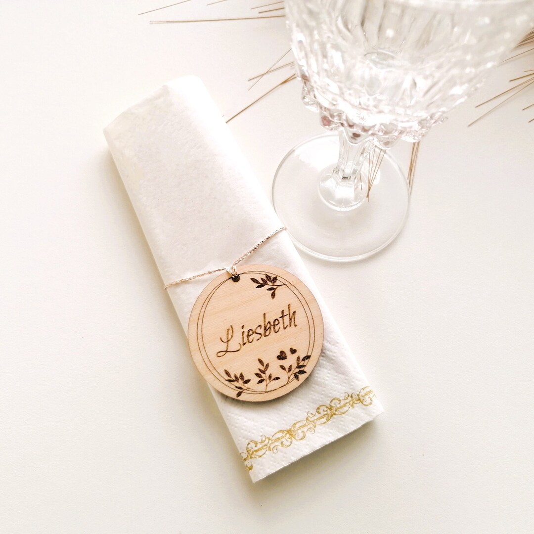 Table Place Cards Laser Cut Names Wedding Decor Setting Sign Custom ...