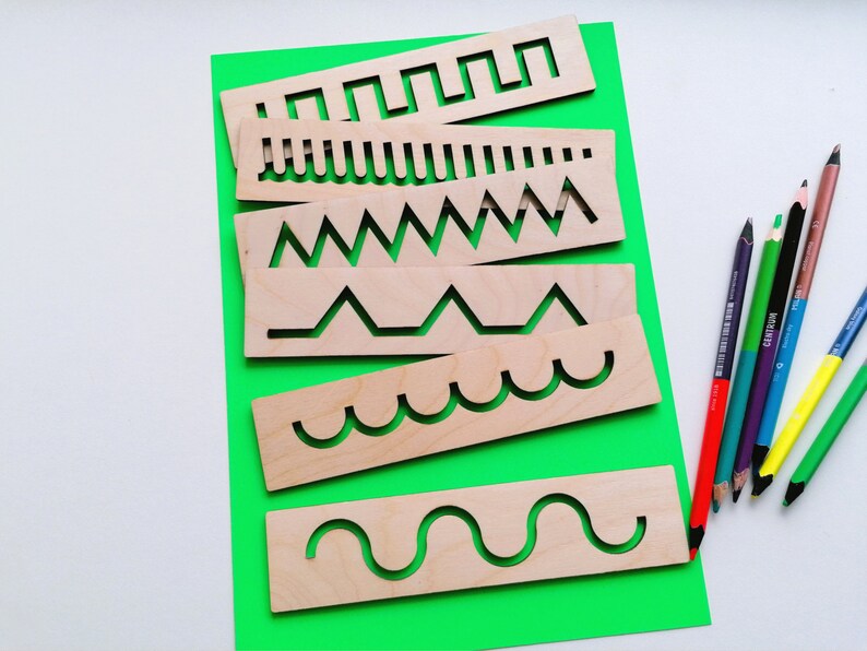 Stencils Set for Practice Writing, Brain Teaser Boards, Montessori ...