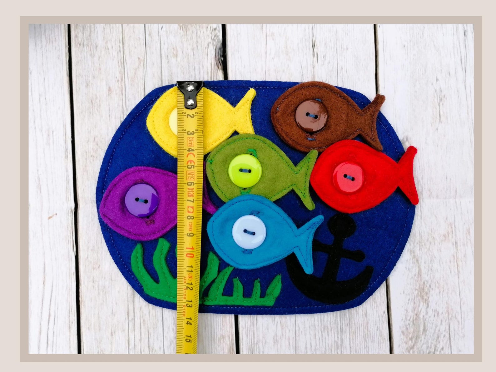 Kids' Montessori Fish Tank Buttonig Toy, Fine Motor Skills, Button ...