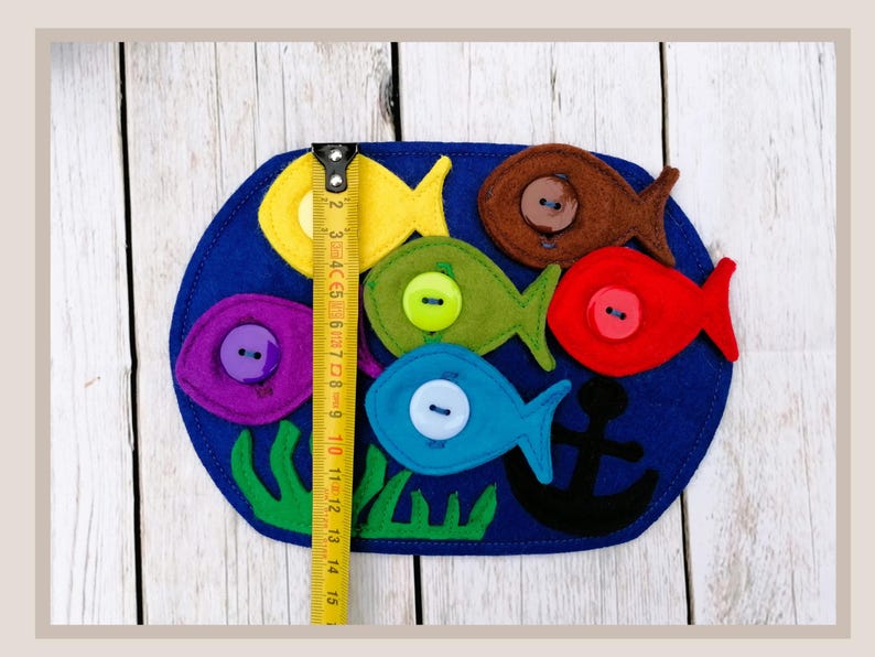 Kids' OT Buttoning Practice, Montessori Fish Tank Color Match ...