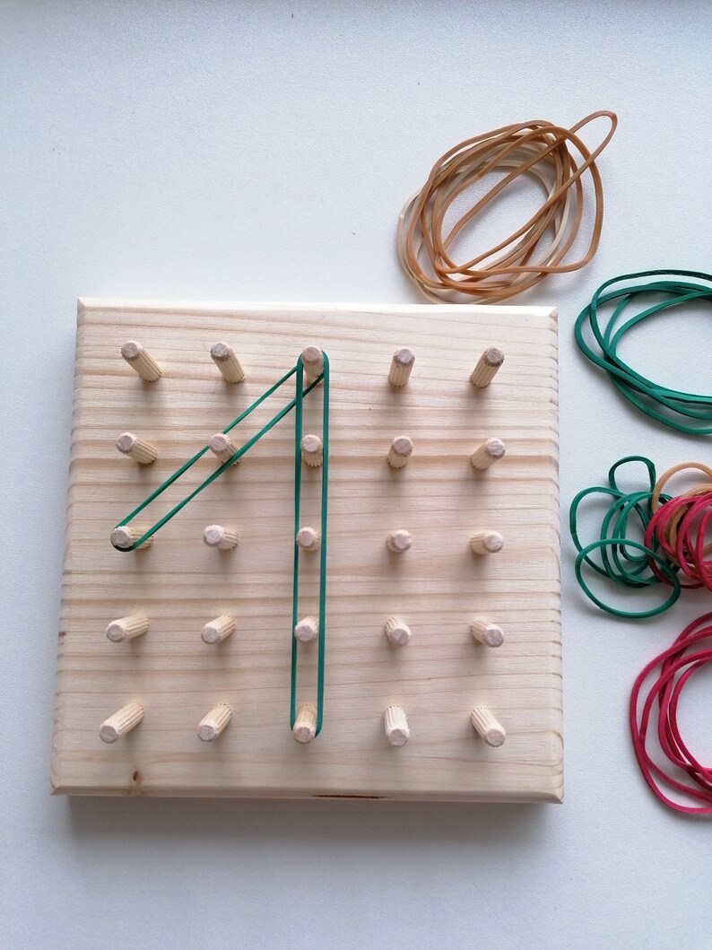 Geoboard Montessori Learning Toy for Toddlers Develop Skills - Etsy