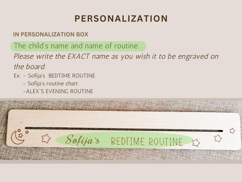 Personalized Bedtime Routine Toddler Chore Chart, Wood Flip Chart, Kids ...