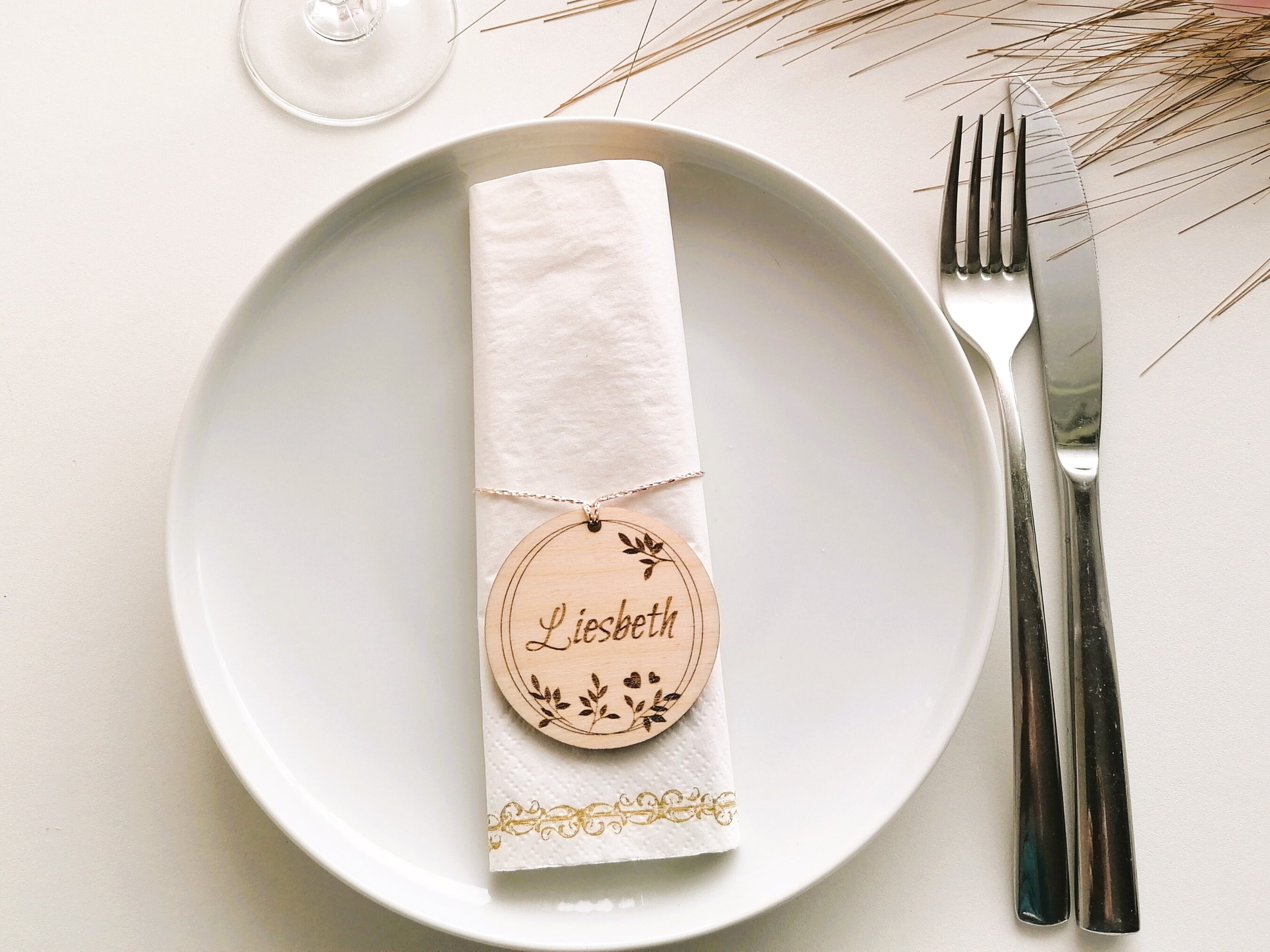 Table Place Cards Laser Cut Names Wedding Decor Setting Sign Custom ...