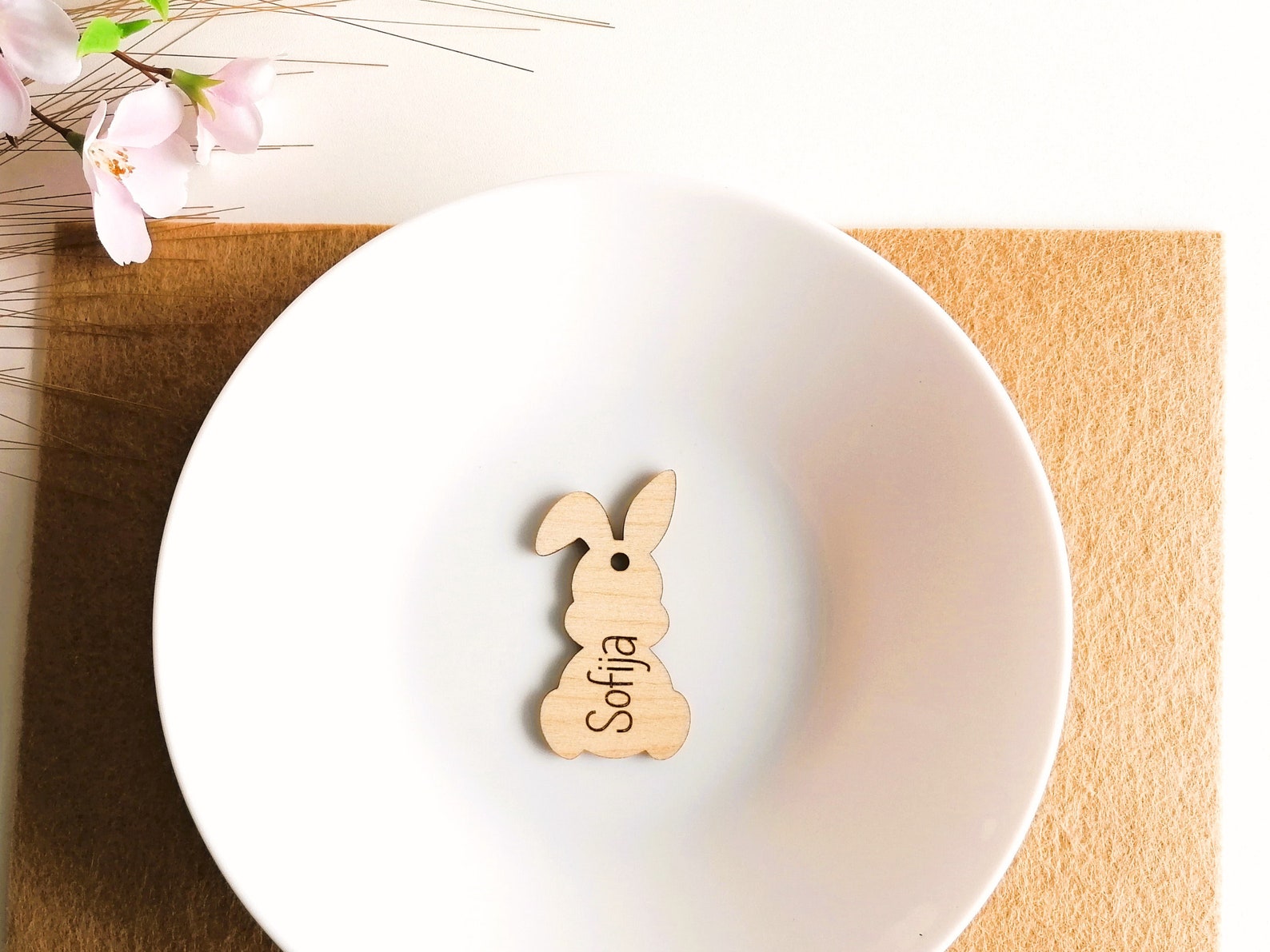 Bunny Easter Tags, Personalised Name Labels, Rabbit Basket Tags ...