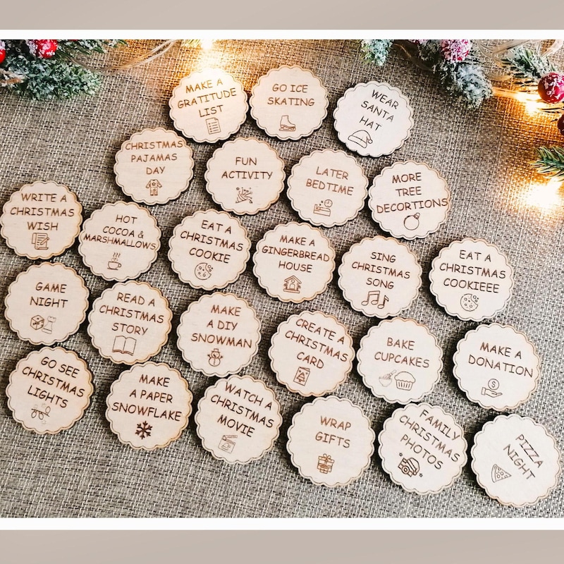 Christmas Advent Calendar Token - Etsy