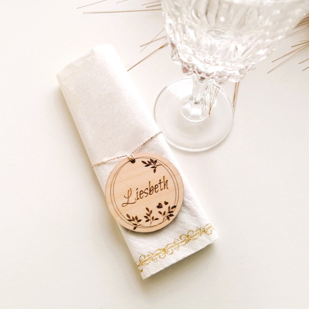 Table Place Cards, Laser Cut Names, Wedding Decor, Custom Setting Sign ...