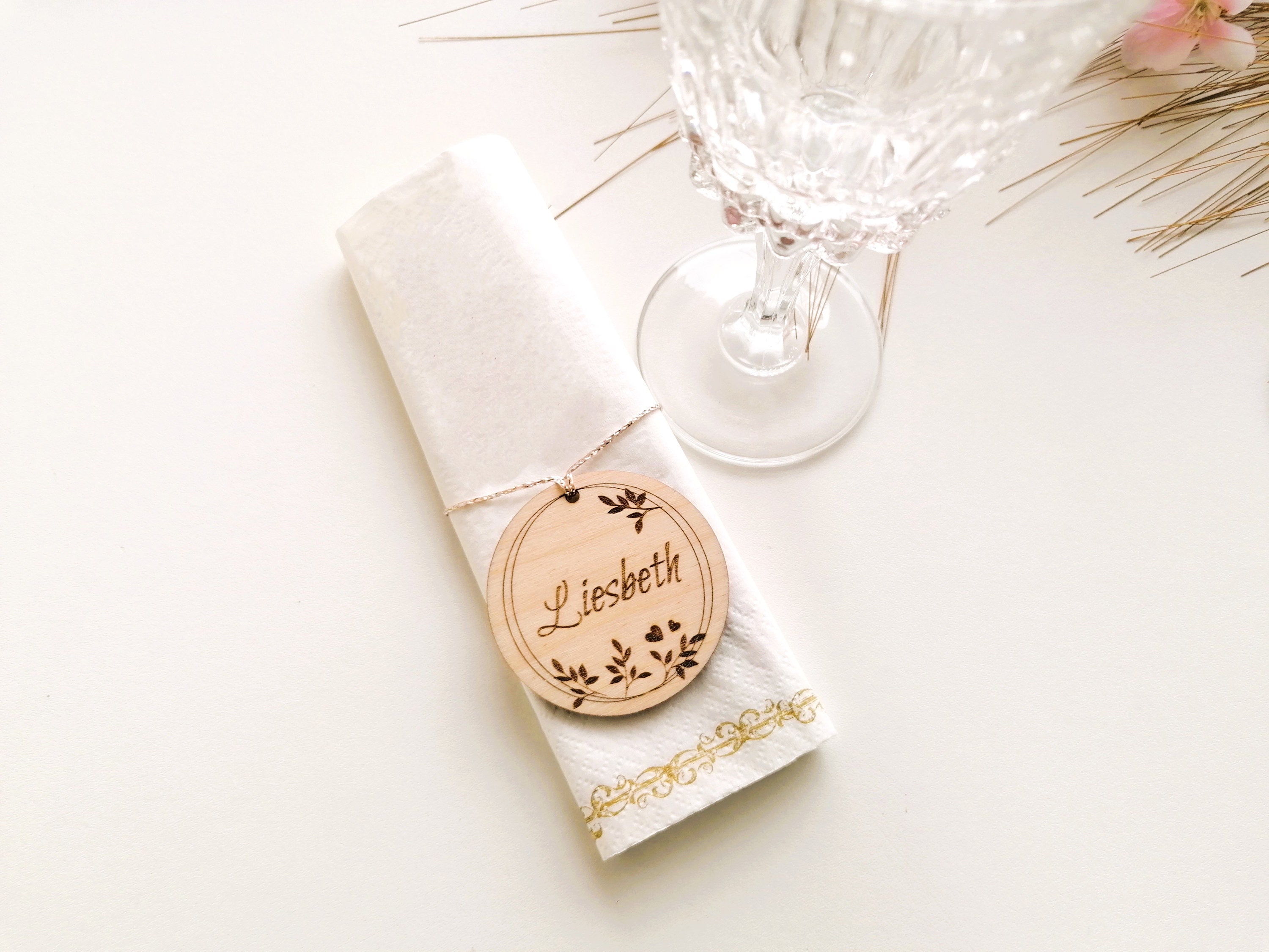 Table Place Cards Laser Cut Names Wedding Decor Setting Sign Custom ...