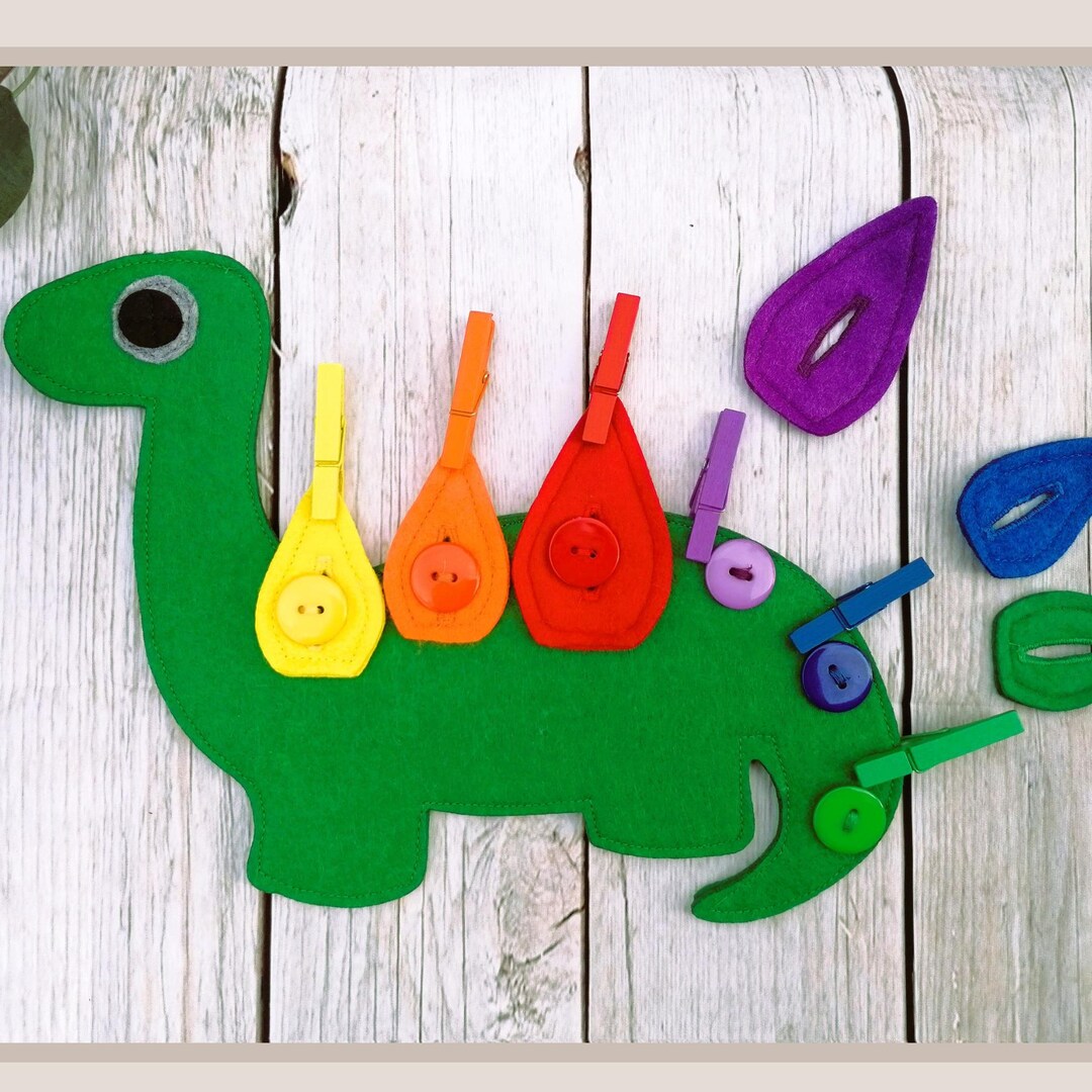 Dinosaur Buttoning Toy for Fine Motor Skills, Educational Toy Christmas ...
