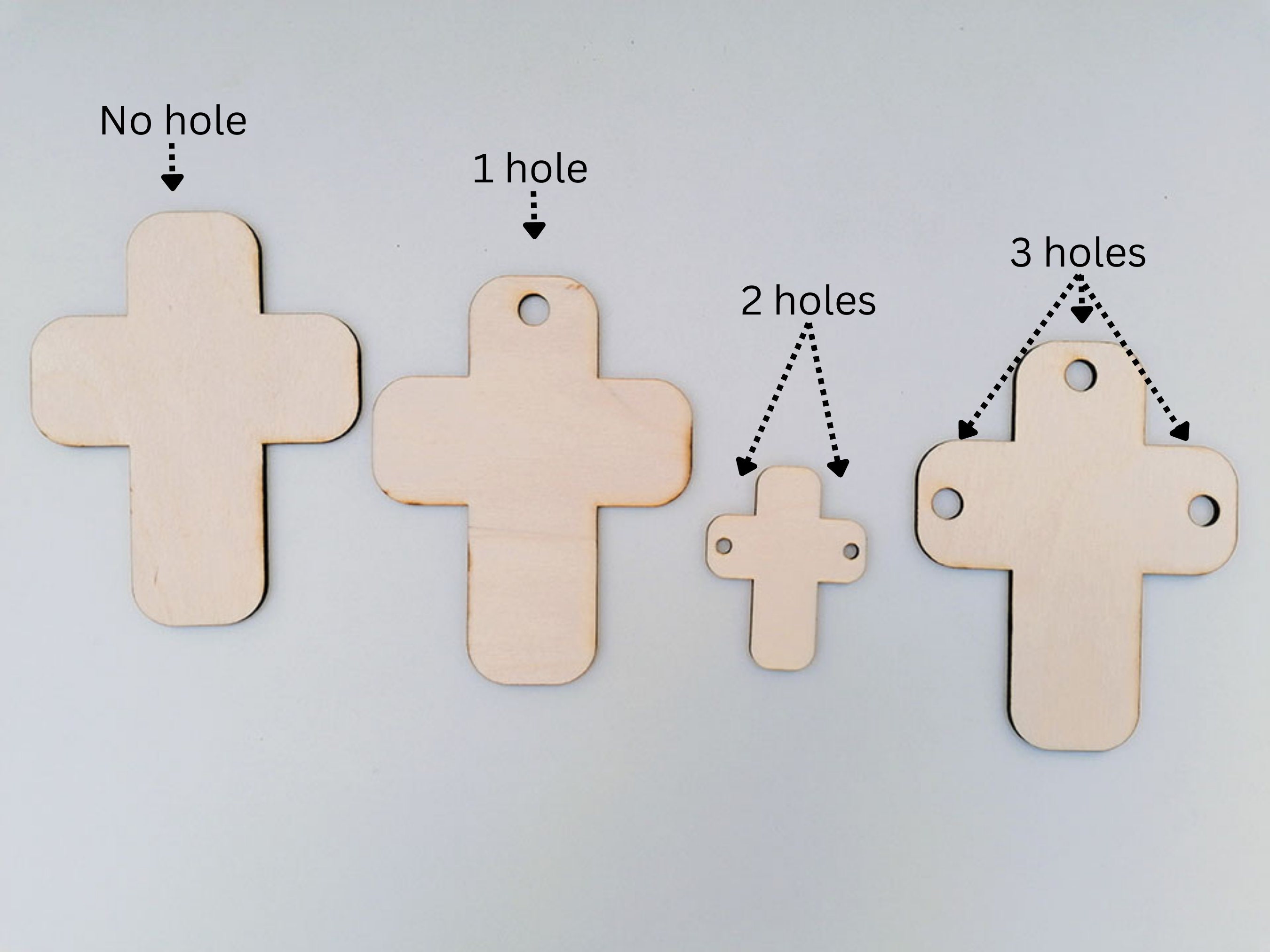 Wooden Cross Plain Christian Cross Craft Shapes Unfinished Blanks for ...
