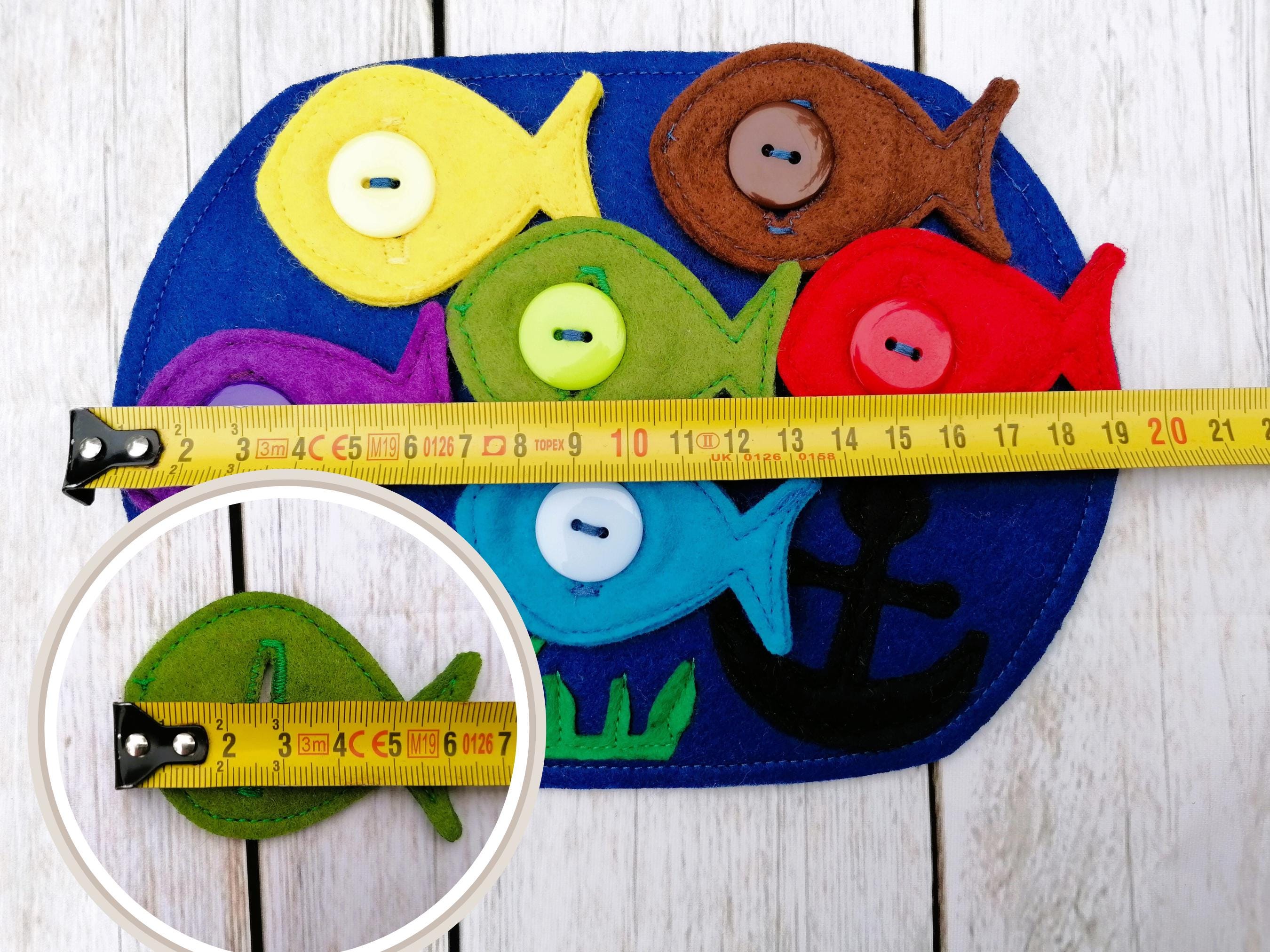 Kids' Montessori Fish Tank Buttonig Toy, Fine Motor Skills, Button ...