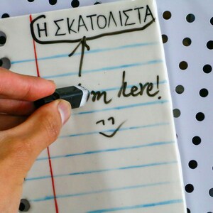 Custom Ceramic Note Magnet | Handmade Dry Erase Fridge Notepad ...