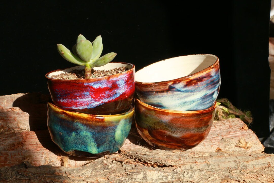 Retro Ceramic Flower Pot, Perfect for Succulents and Small Plants ...