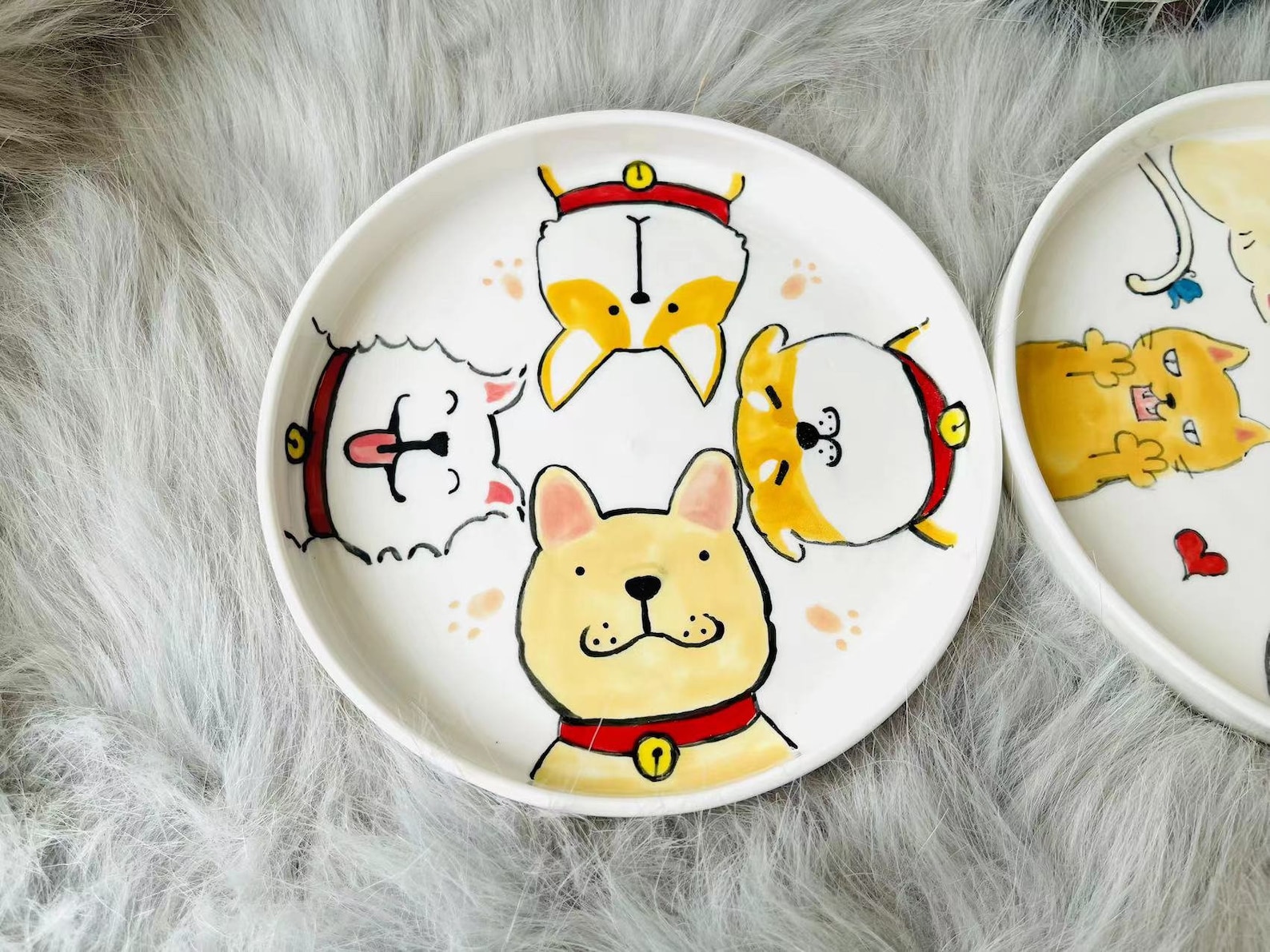 Ceramic Dinnerware With Hand-painted Cartoon Critters 8 Ins - Etsy