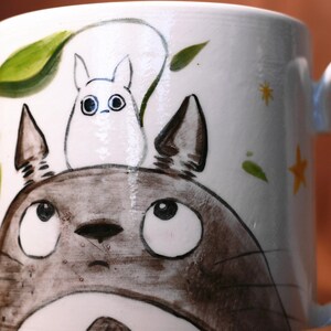 Hand-painted Ceramic Anime Mug: Moonlight Magic Design With Cute Coffee ...