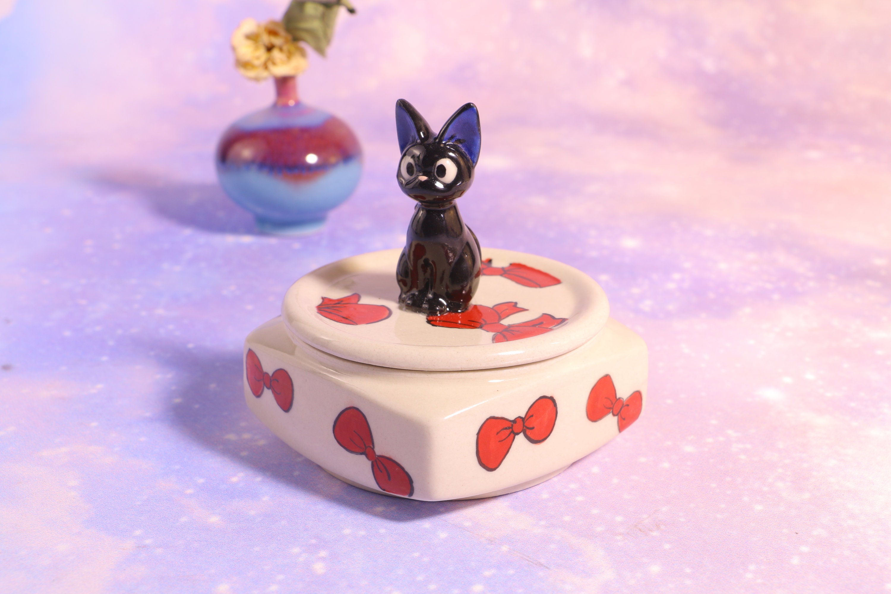 Handmade Anime Pet Urn, Custom Pottery Jewelry Box, Square Ceramic ...