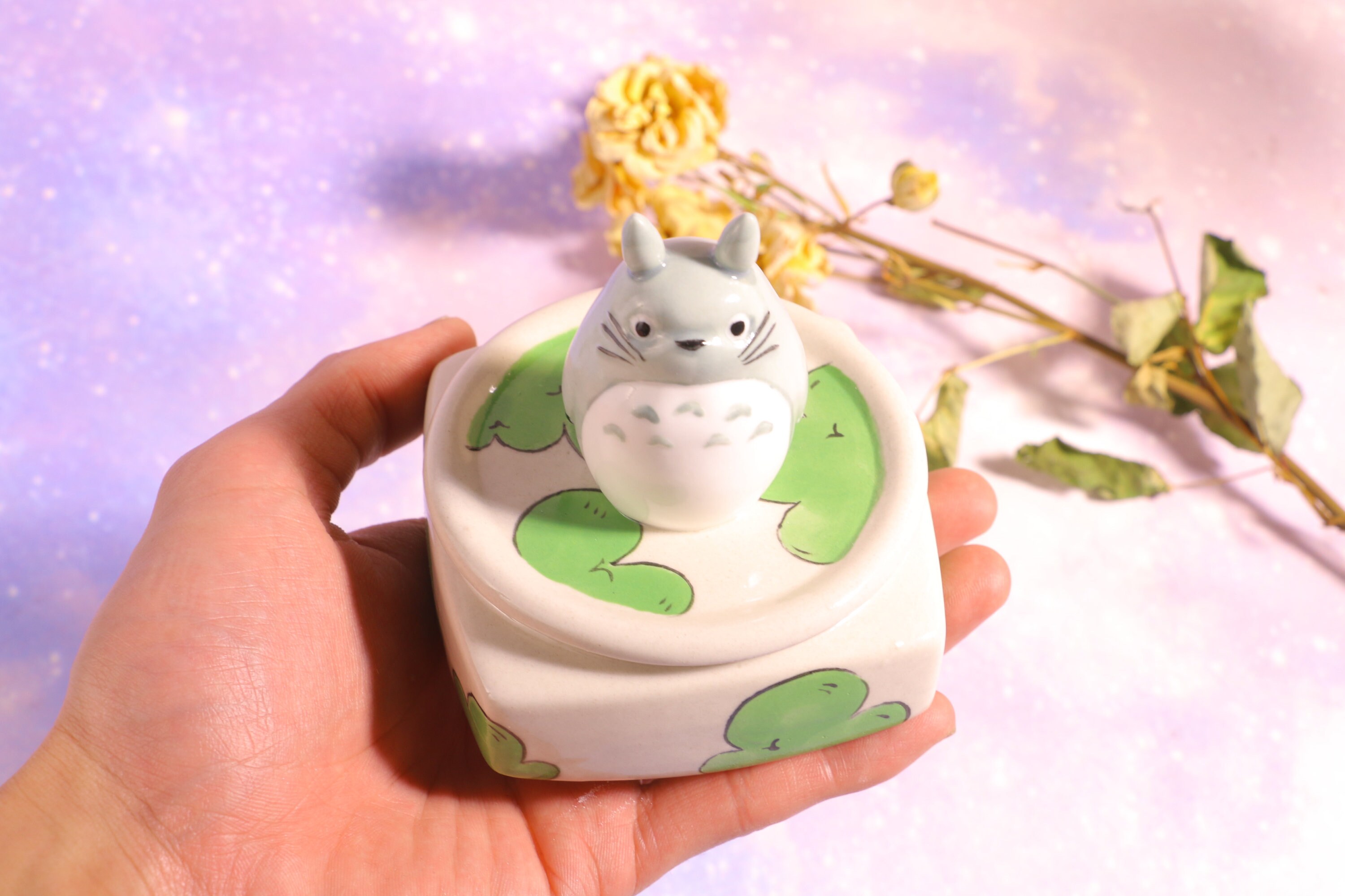 Handmade Anime Pet Urn, Custom Pottery Jewelry Box, Square Ceramic ...