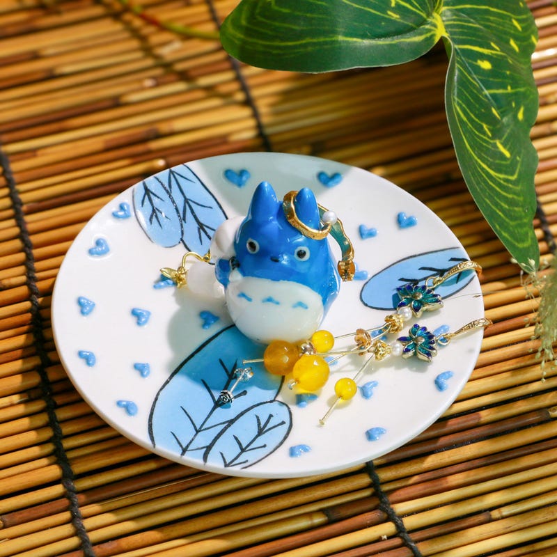 Ceramic Jewelry Tray Blue - Etsy