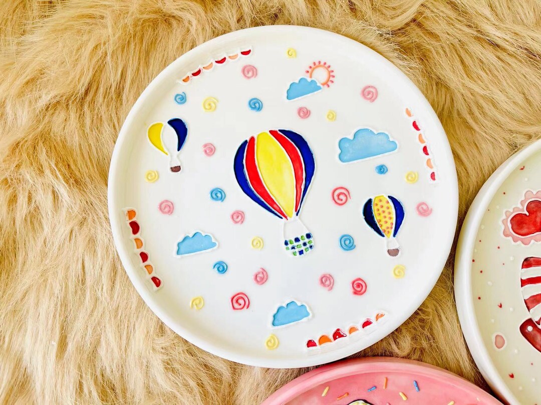Hand-painted Ceramic Plates - Whimsical Designs - Etsy