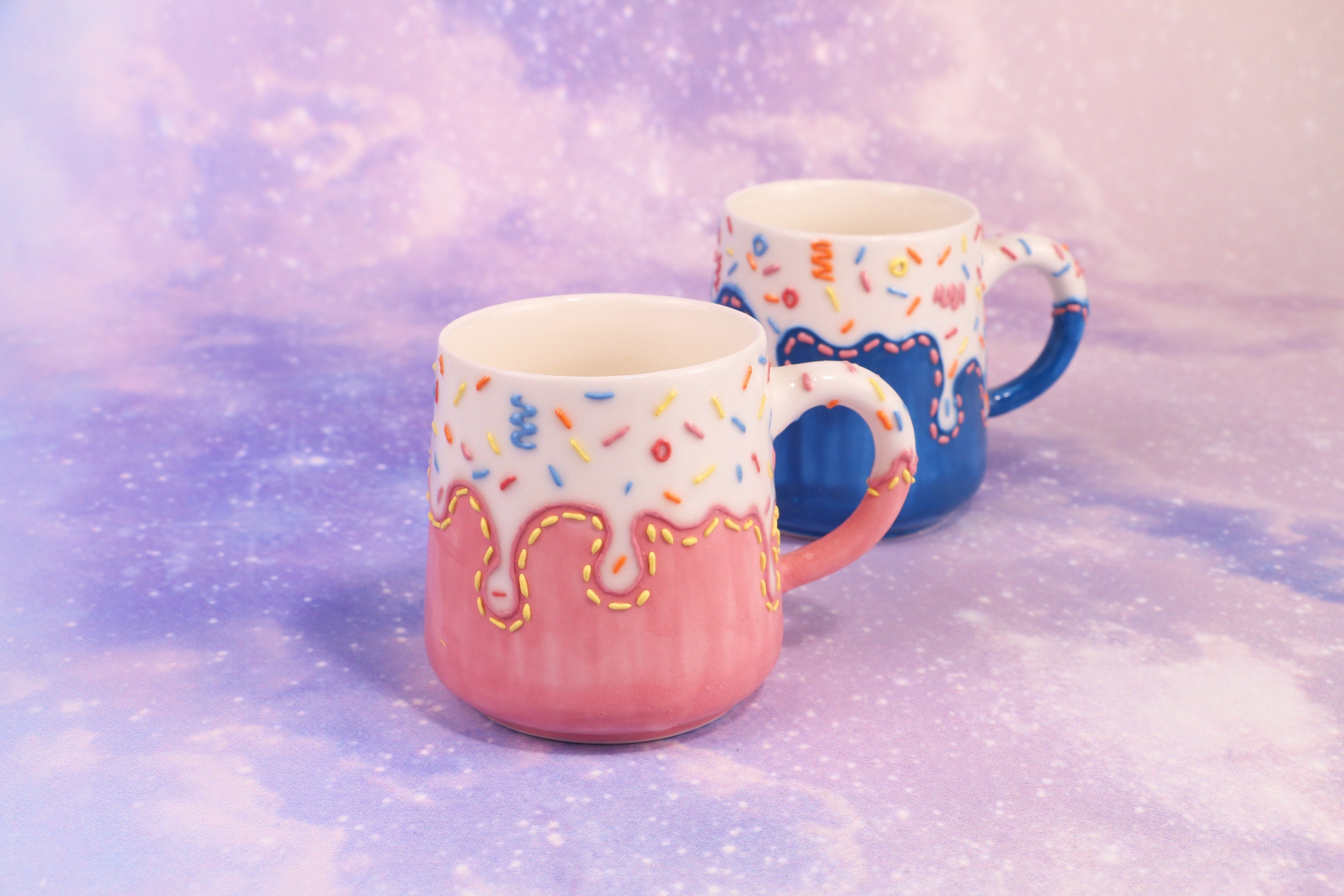 Adorable Handpainted Sweet Ice Cream Ceramic Mug, Personalized Cuteness ...