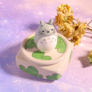 Handmade Anime Pet Urn, Custom Pottery Jewelry Box, Square Ceramic ...