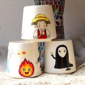 Hand-painted White Mug With Japanese Anime Art, Personalized Anime ...