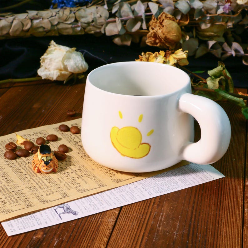 Handcrafted Ceramic Mug With Anime Character Inside – Unique Pottery ...