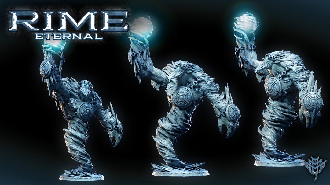 Ancient Frost Djinn (2 Poses) 25mm, 50mm Base | Miniature for Table Top ...