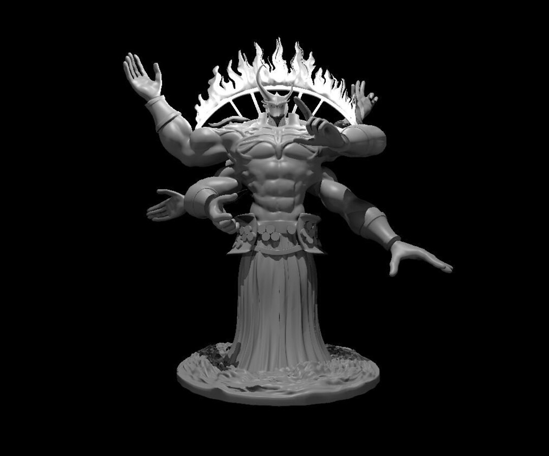 Elemental God Miniature for Table Top Games : Resin 3D Printed Model - Etsy