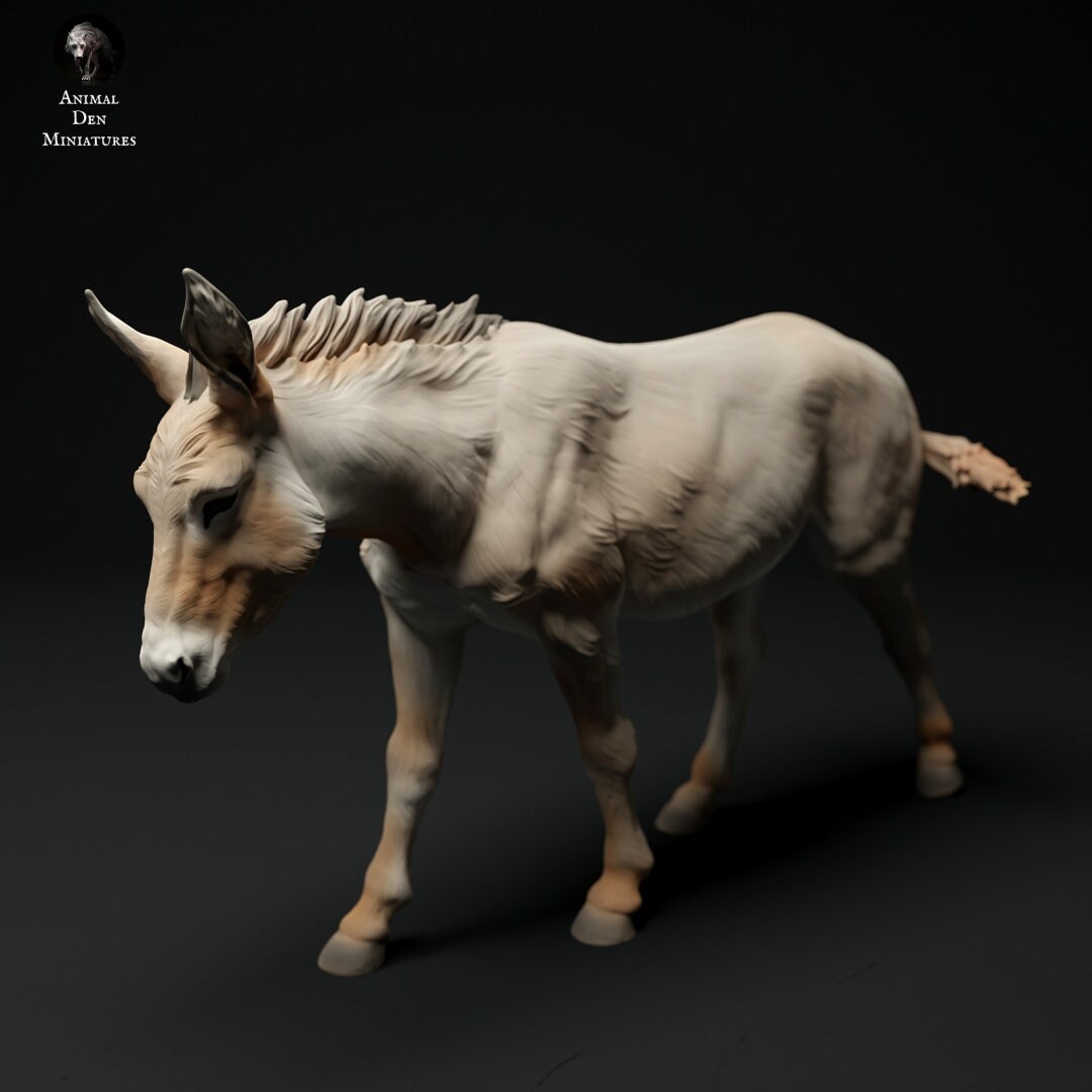 Donkey 1/24 Scale Realistic Animal Model 3D Printed | Decorative ...
