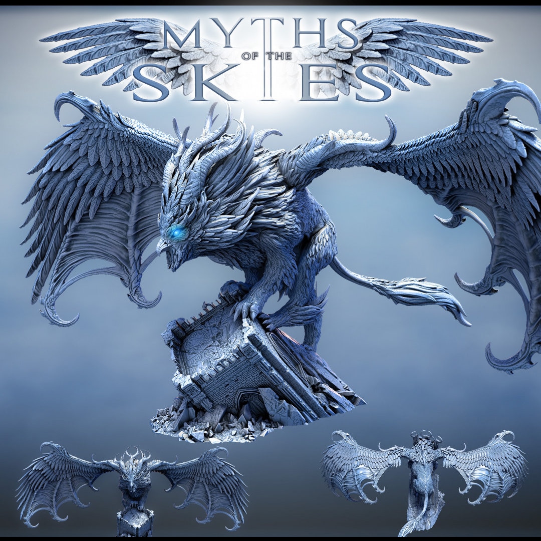 Elder Stalker Owl (2 Poses) 50mm, 75mm Base | Miniature for Table Top ...