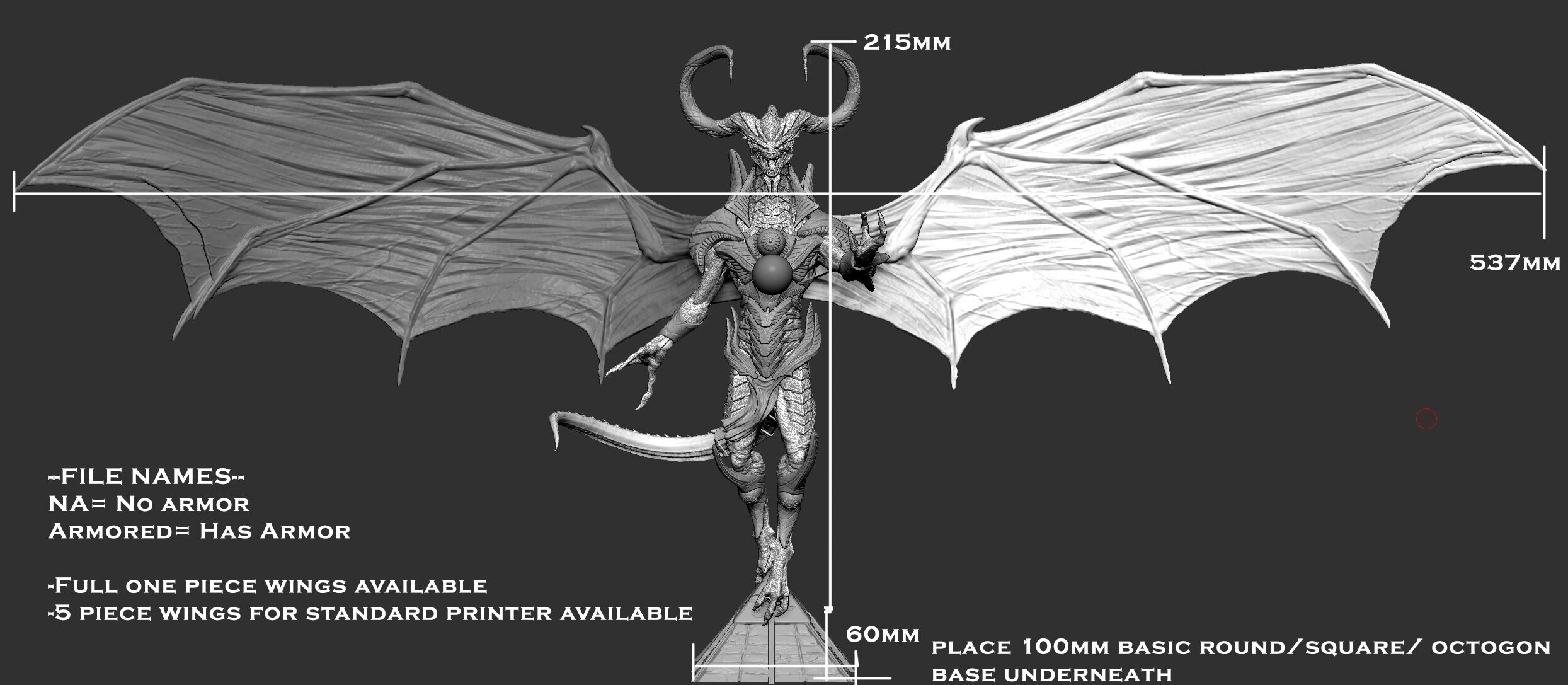 Torment Embodied Dragon 2 Poses 100mm Base Miniature for - Etsy