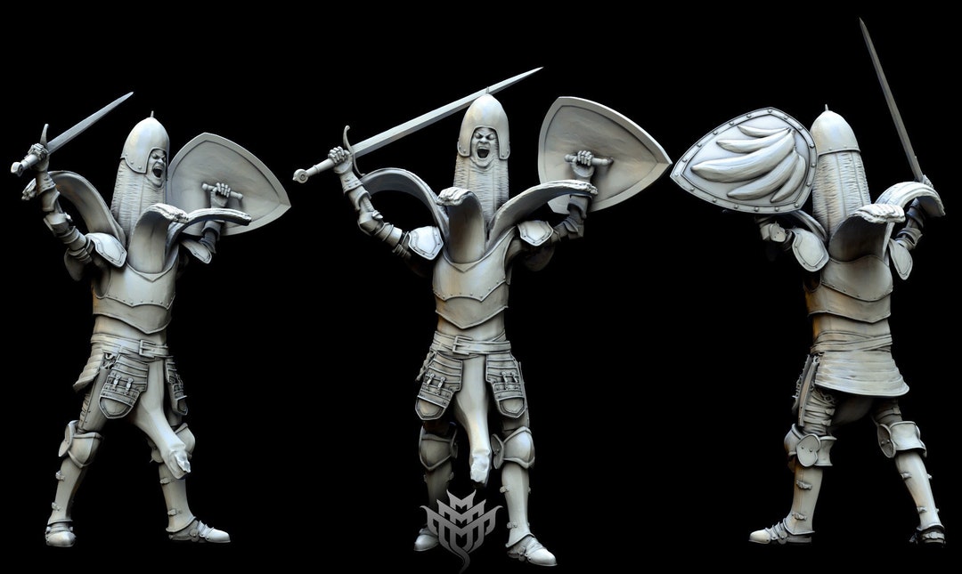 Peeled Paladin (3 Poses) 25mm Bases | Miniature for Table Top Games ...