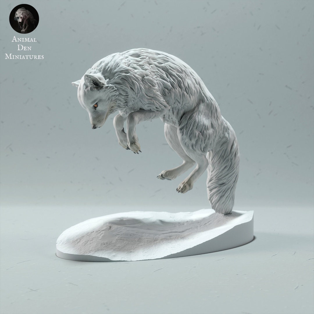 Arctic Fox 1/9 Scale Realistic Animal Model 3D Printed | Decorative ...