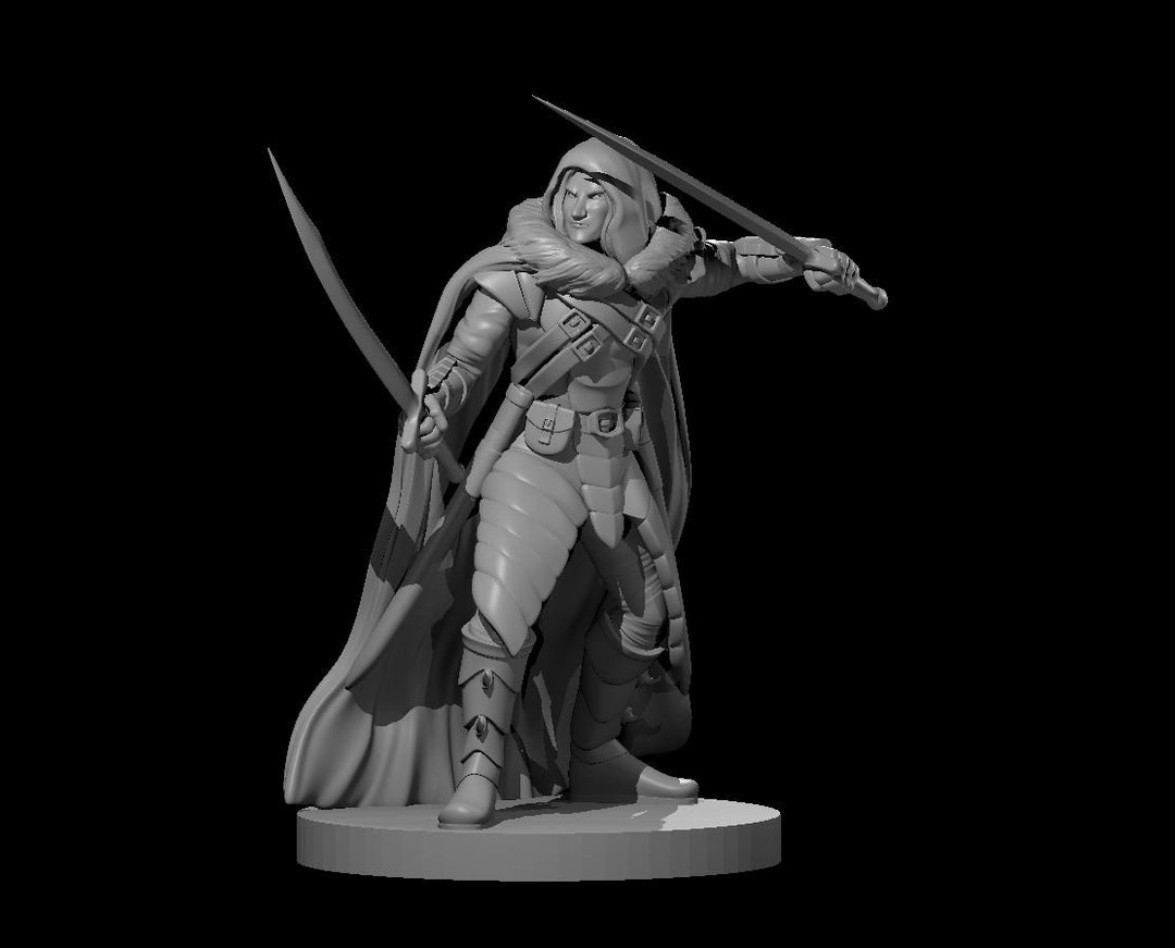 Drizzt Do'urden Miniature for Table Top Games : Resin 3D Printed Model ...