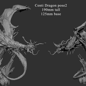 Centipede Dragon (125mm Base) | Miniature for Table Top Games | Resin ...