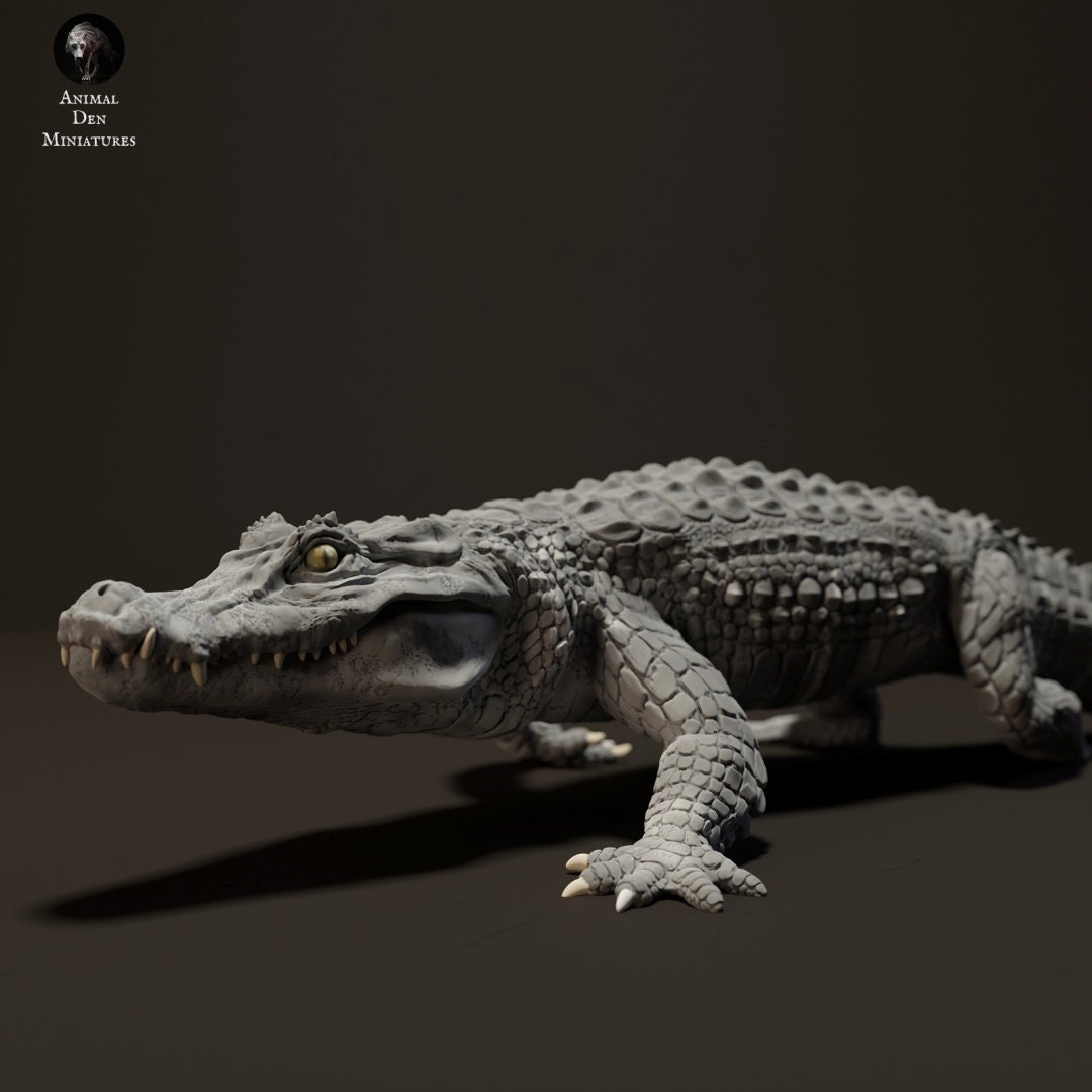Black Caiman 1/24 Scale Realistic Animal Model 3D Printed | Decorative ...