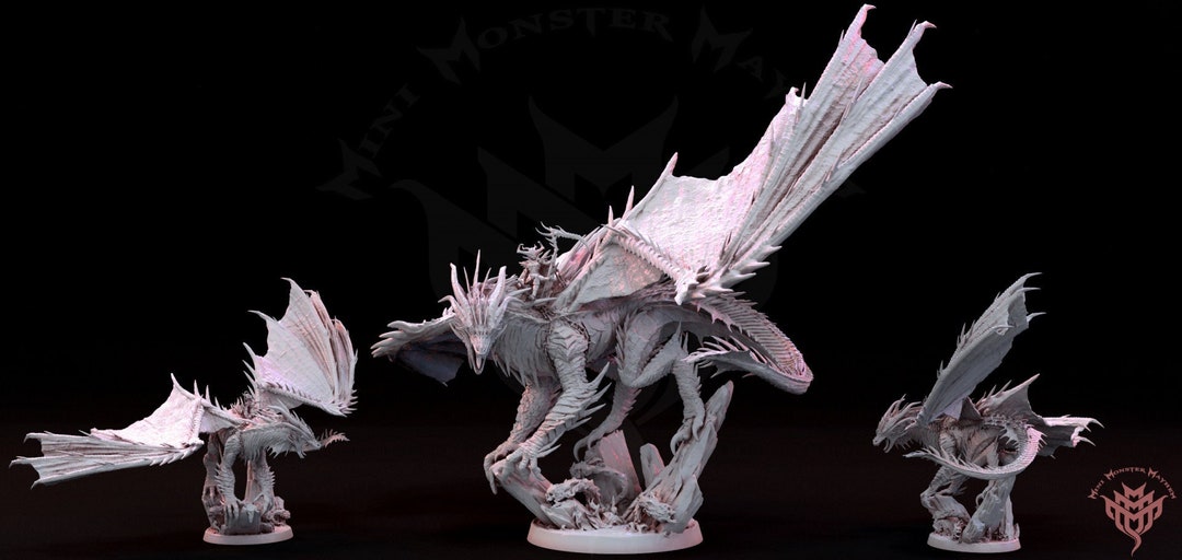 Inferno Dragon (2 Styles) 100mm Base | Miniature for Table Top Games ...