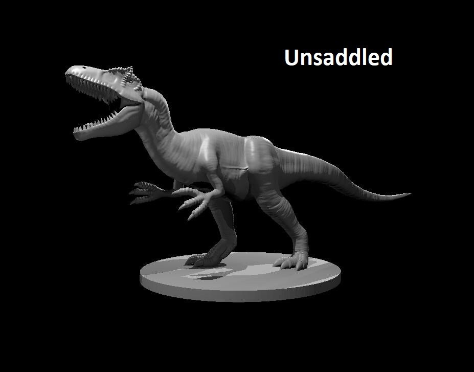 Allosaurus Dinosaur Miniature for Table Top Games : Resin 3D Printed ...