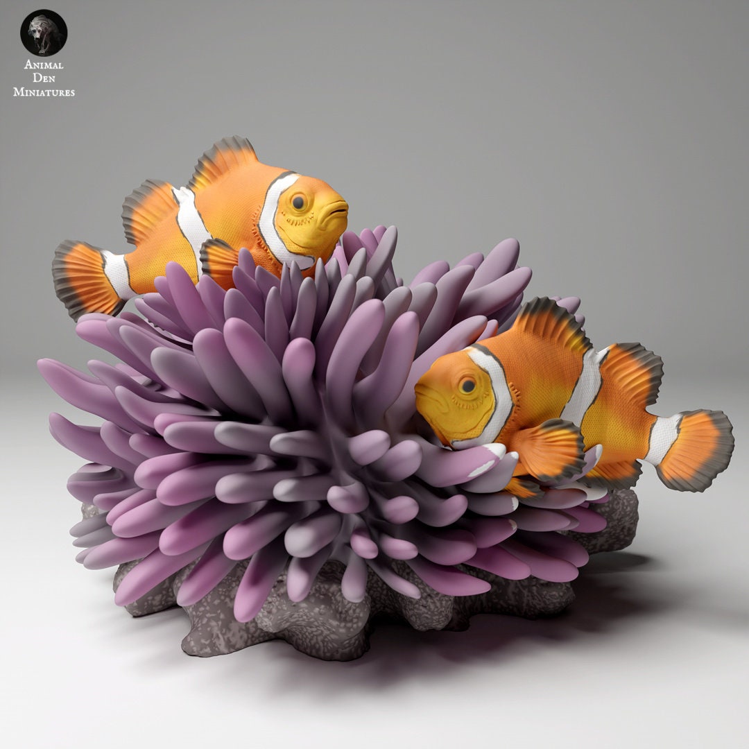 Clownfish 1/3 Scale Realistic Animal Model 3D Printed | Decorative ...