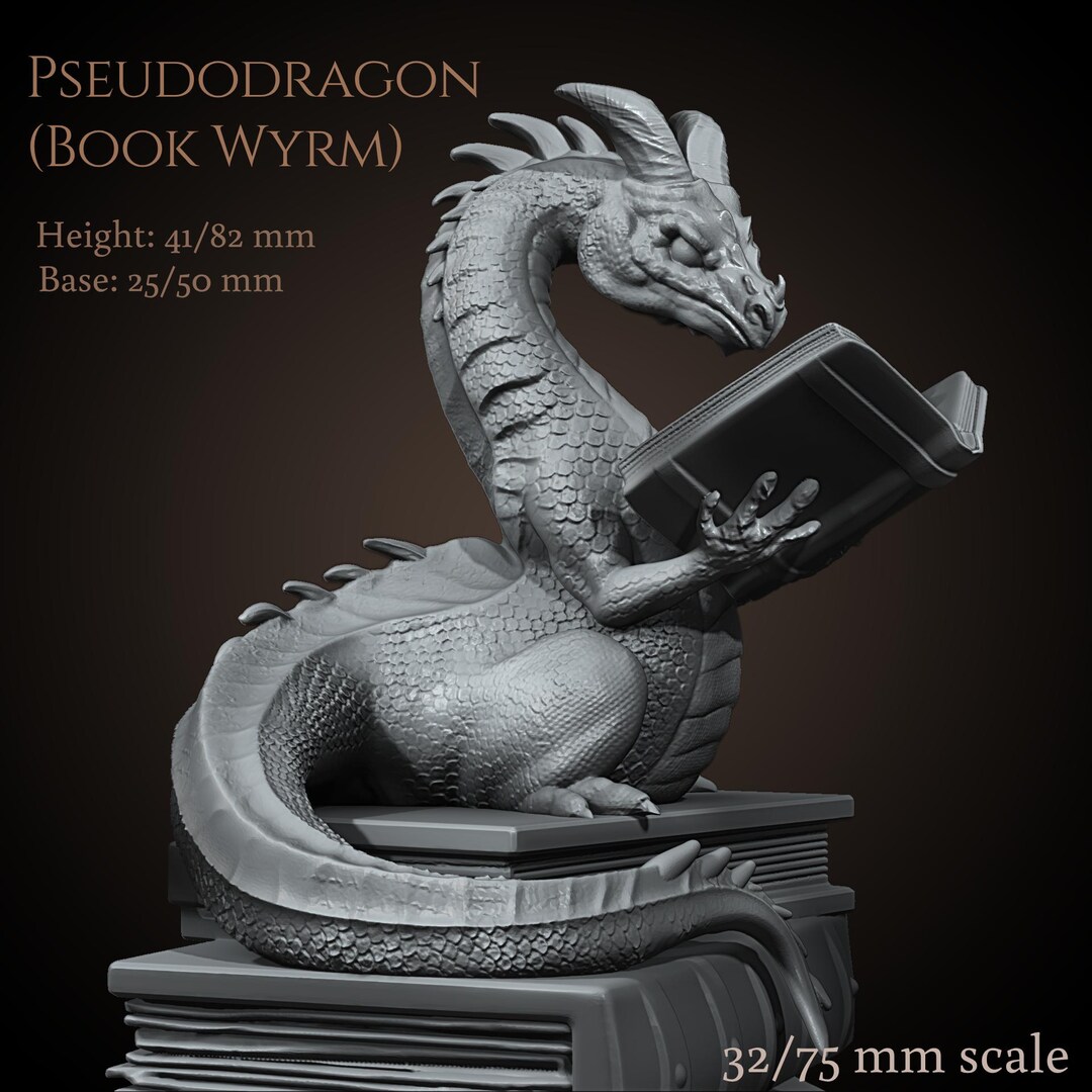 Pseudodragon Model 3D Printed | Decorative Display Piece | Beast ...