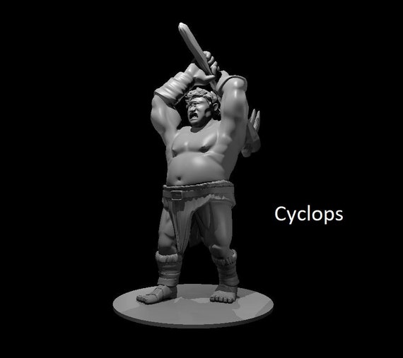 Cyclops Miniature for Table Top Games : Resin 3D Printed Model - Etsy