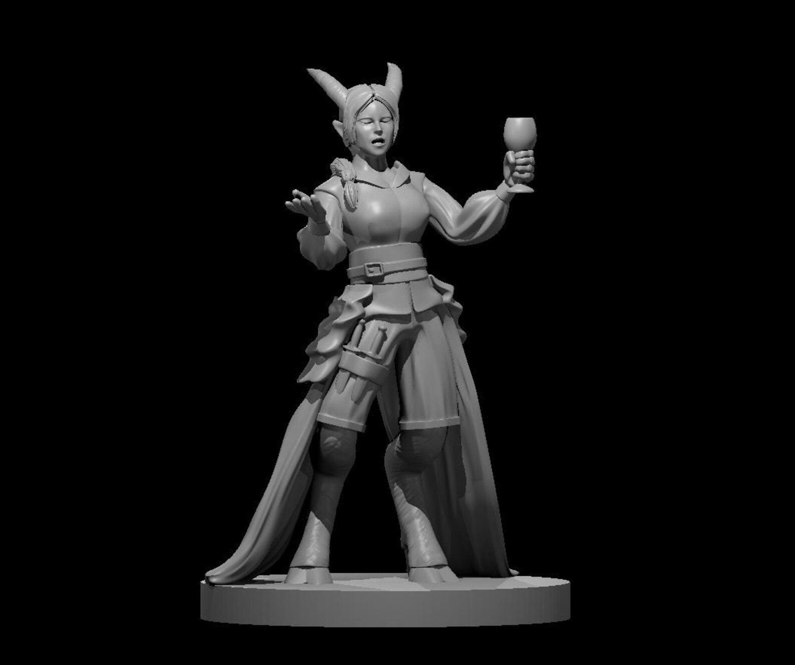 Female Satyr Bard Miniature for Table Top Games : Resin 3D Printed ...