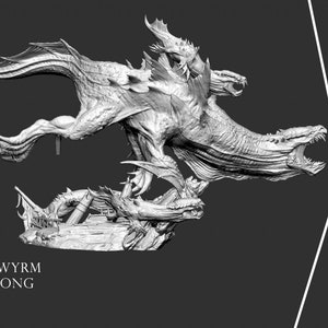 Abyssal Mother Wyrm (2 Poses) 75mm Base | Miniature for Table Top Games ...