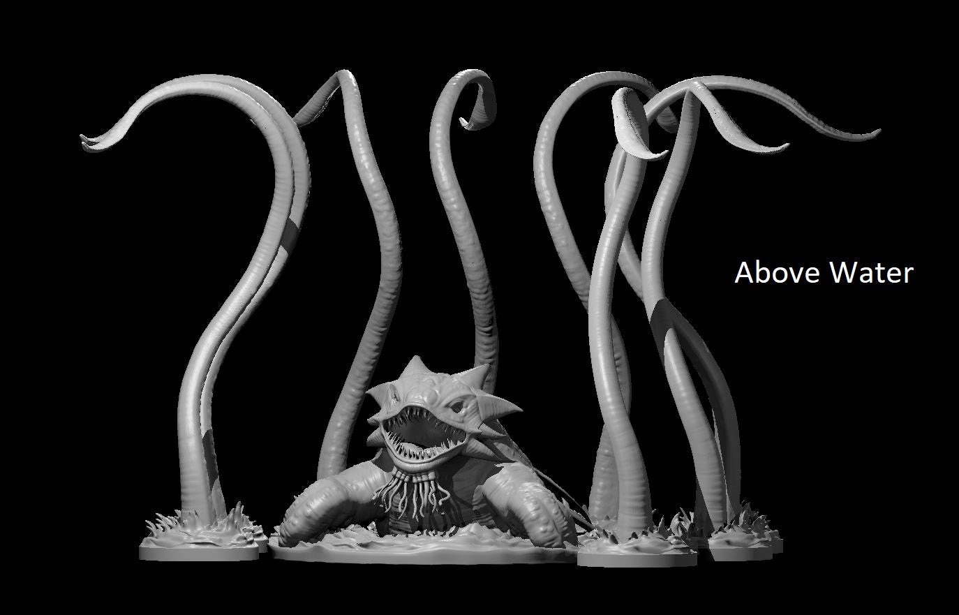 Kraken Miniature for Table Top Games : Resin 3D Printed Model - Etsy