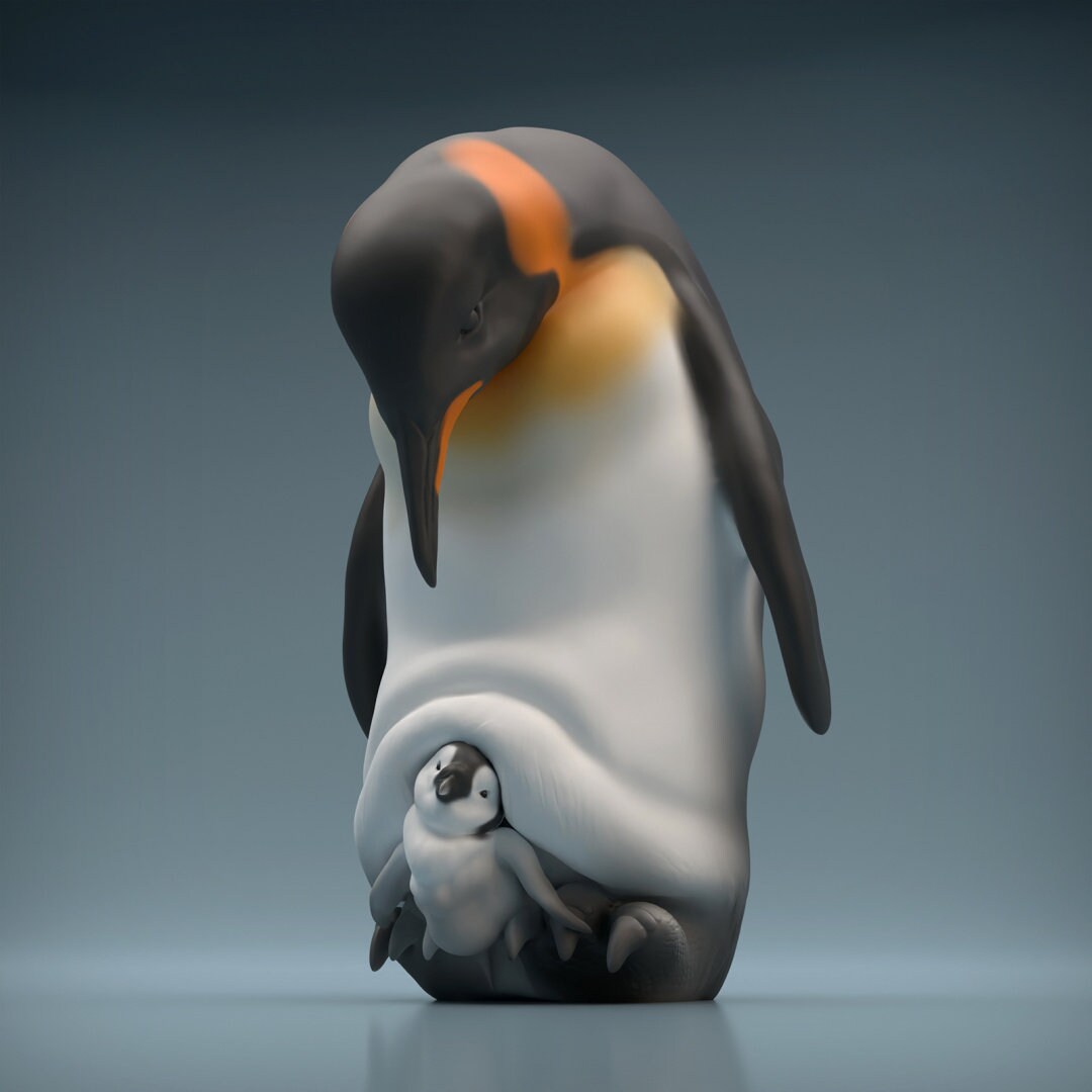 Emperor Penguin 1/24 Scale Realistic Animal Model 3D Printed ...