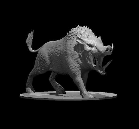 Giant Boar Miniature for Table Top Games : Resin 3D Printed - Etsy