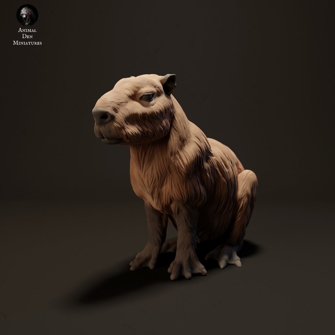 Capybara 1/24 Scale Realistic Animal Model 3D Printed | Decorative ...