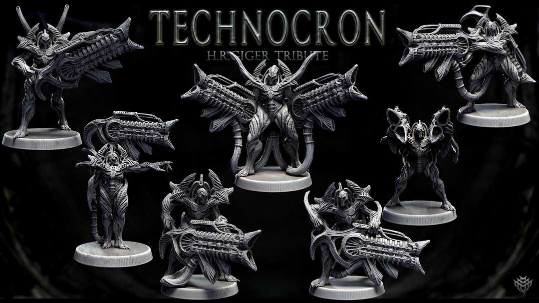 Necromech Infantry (32mm Base) 7 Poses | Miniature for Table Top Games ...