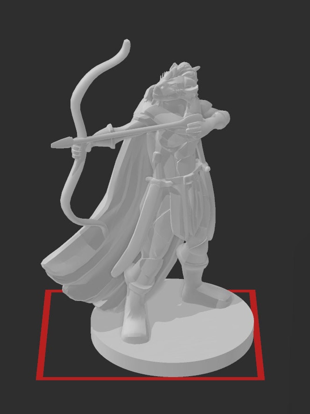 Female Dragonborn Ranger Miniature for Table Top Games : Resin 3D ...